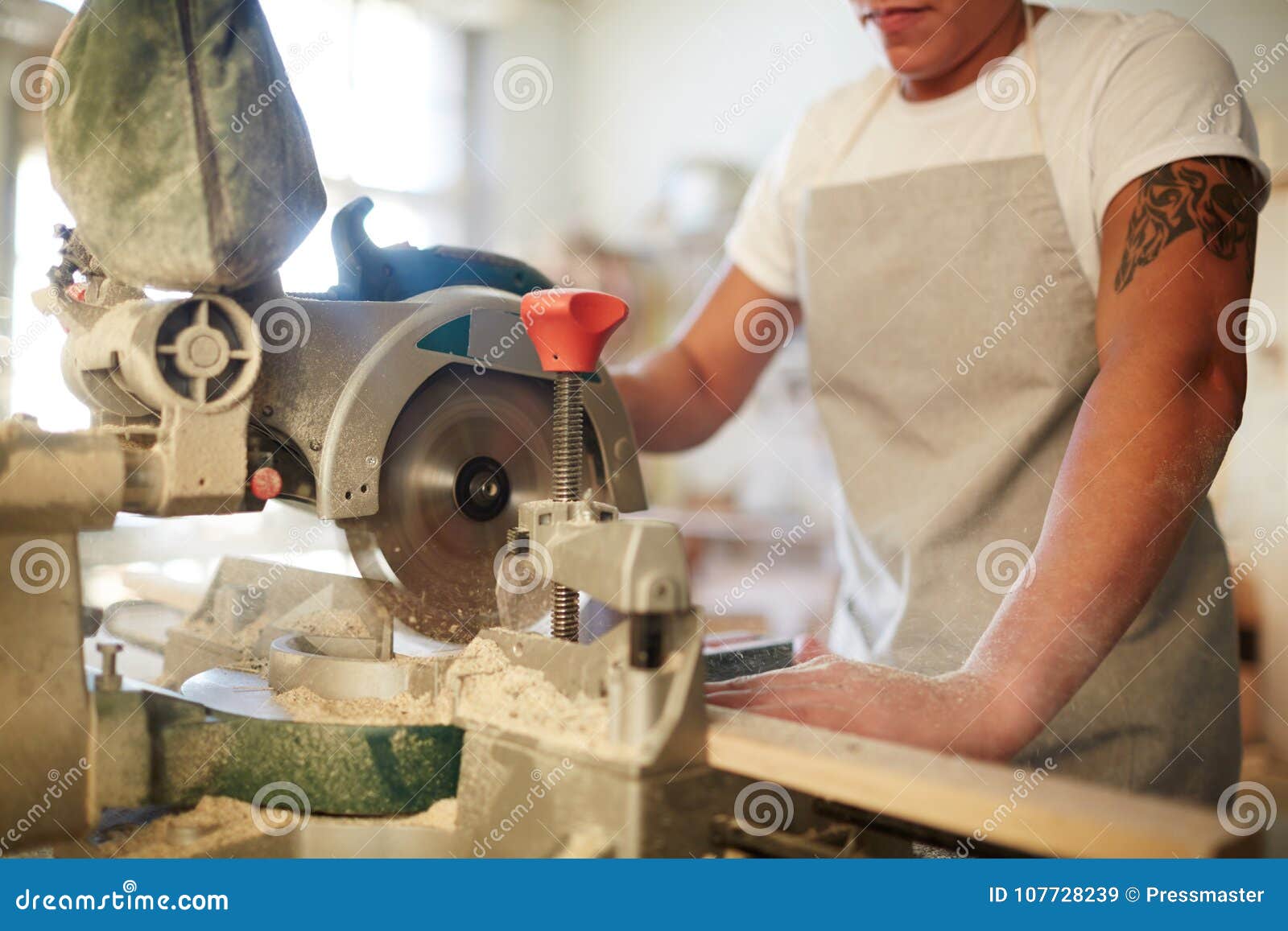Sawing work stock image. Image of joinery, technician - 107728239