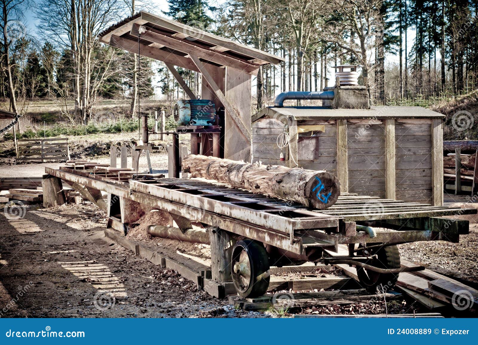 Sawmill stock image. Image of pattern, motion, forest - 24008889