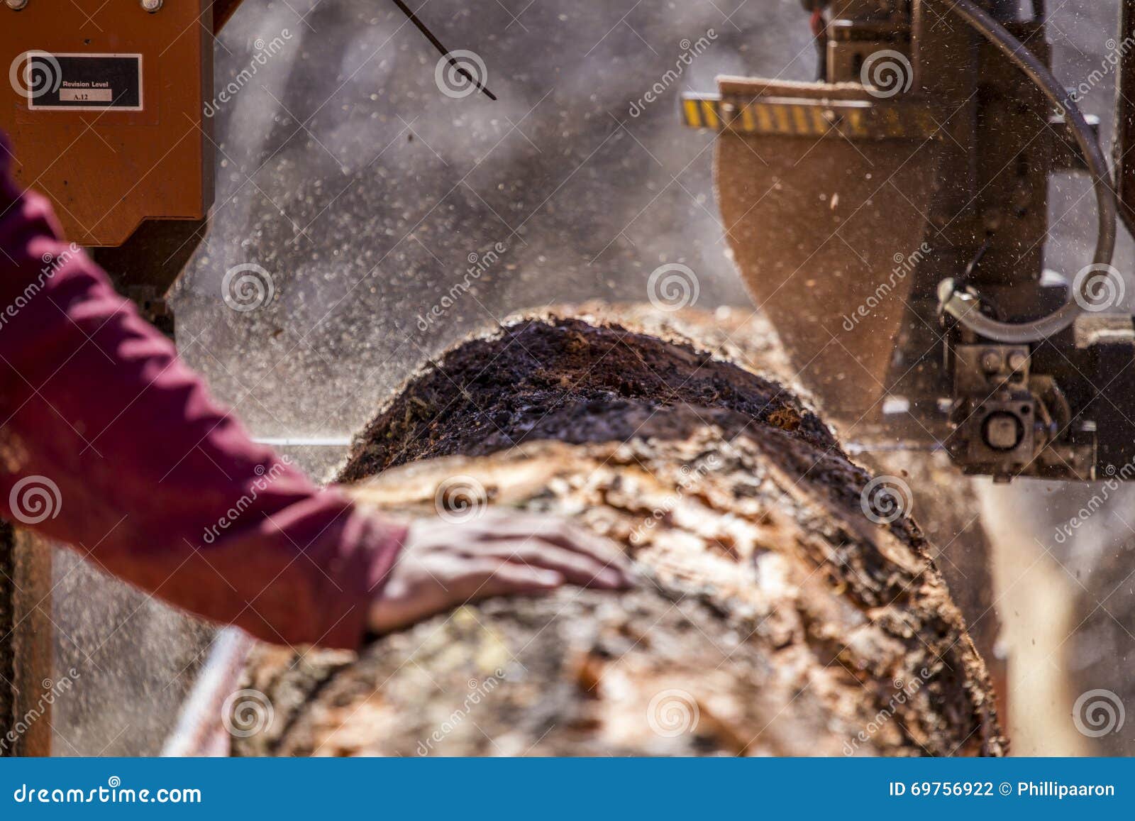 Sawmill Cutting Log stock photo. Image of inventory, company - 69756922