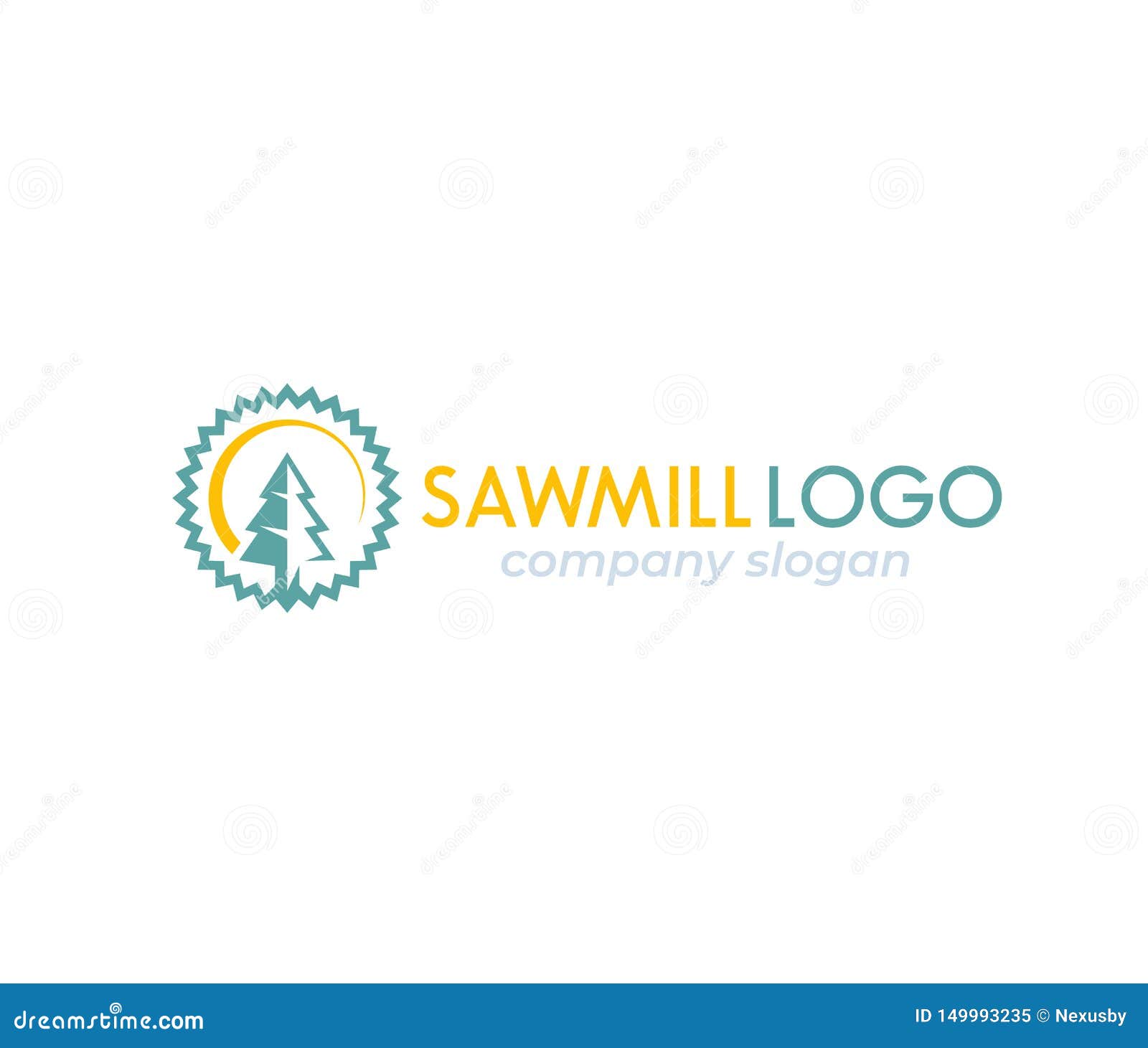 Sawmill Logo Template Vector Illustration | CartoonDealer.com #98059442
