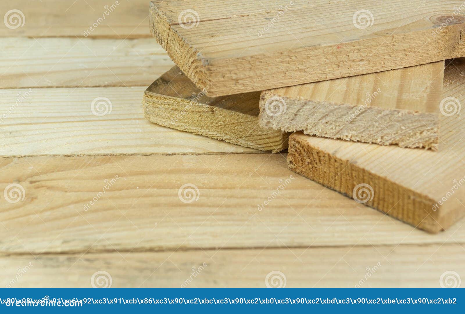 Sawn Boards Lie on the Wooden Surface.Construction Materials from Pine ...