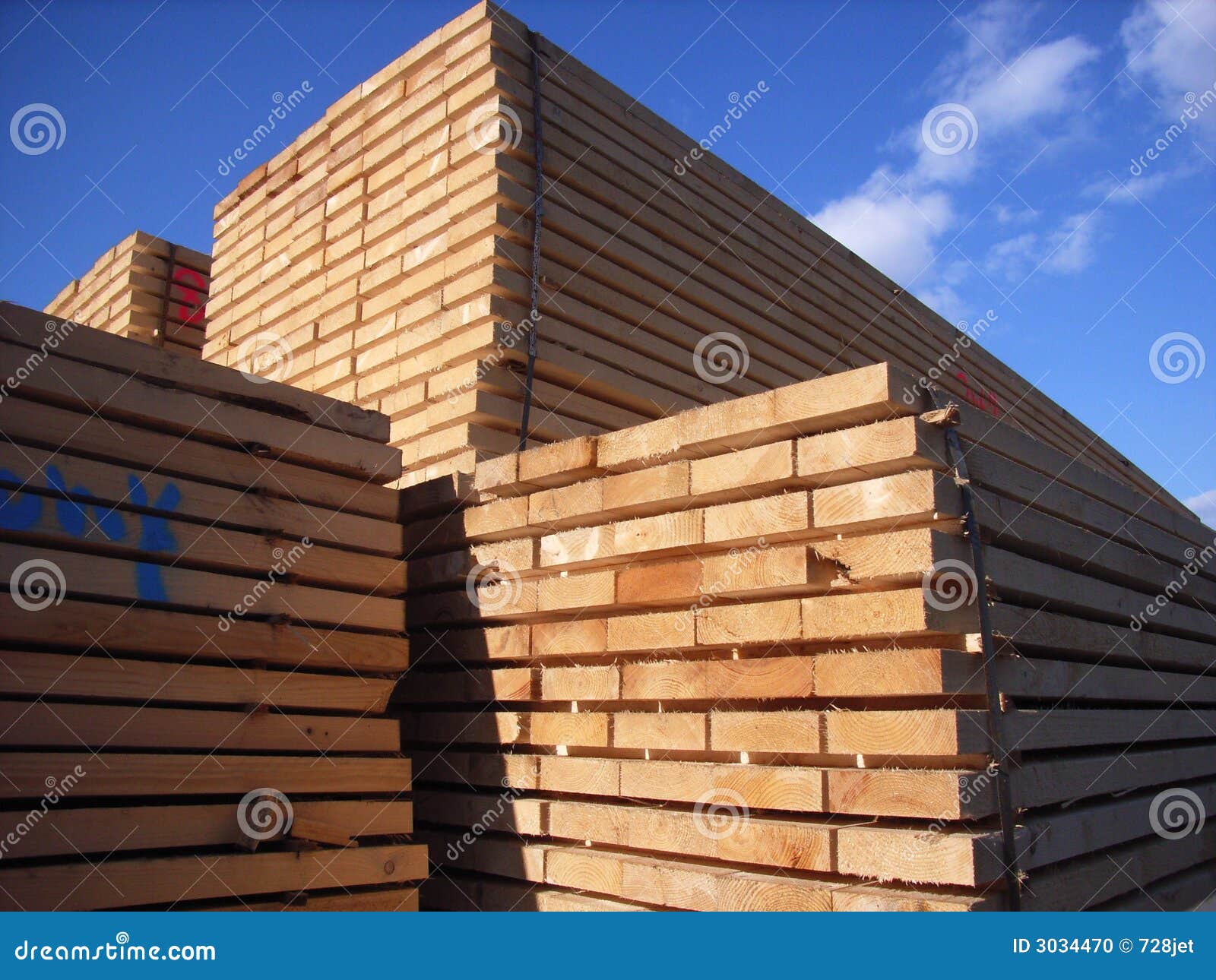 Sawn timber stock photo. Image of deforestation, industry - 3034470
