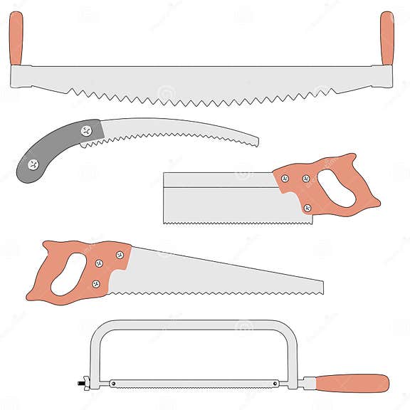 Saws stock illustration. Illustration of tool, hand, cartoon - 54992475