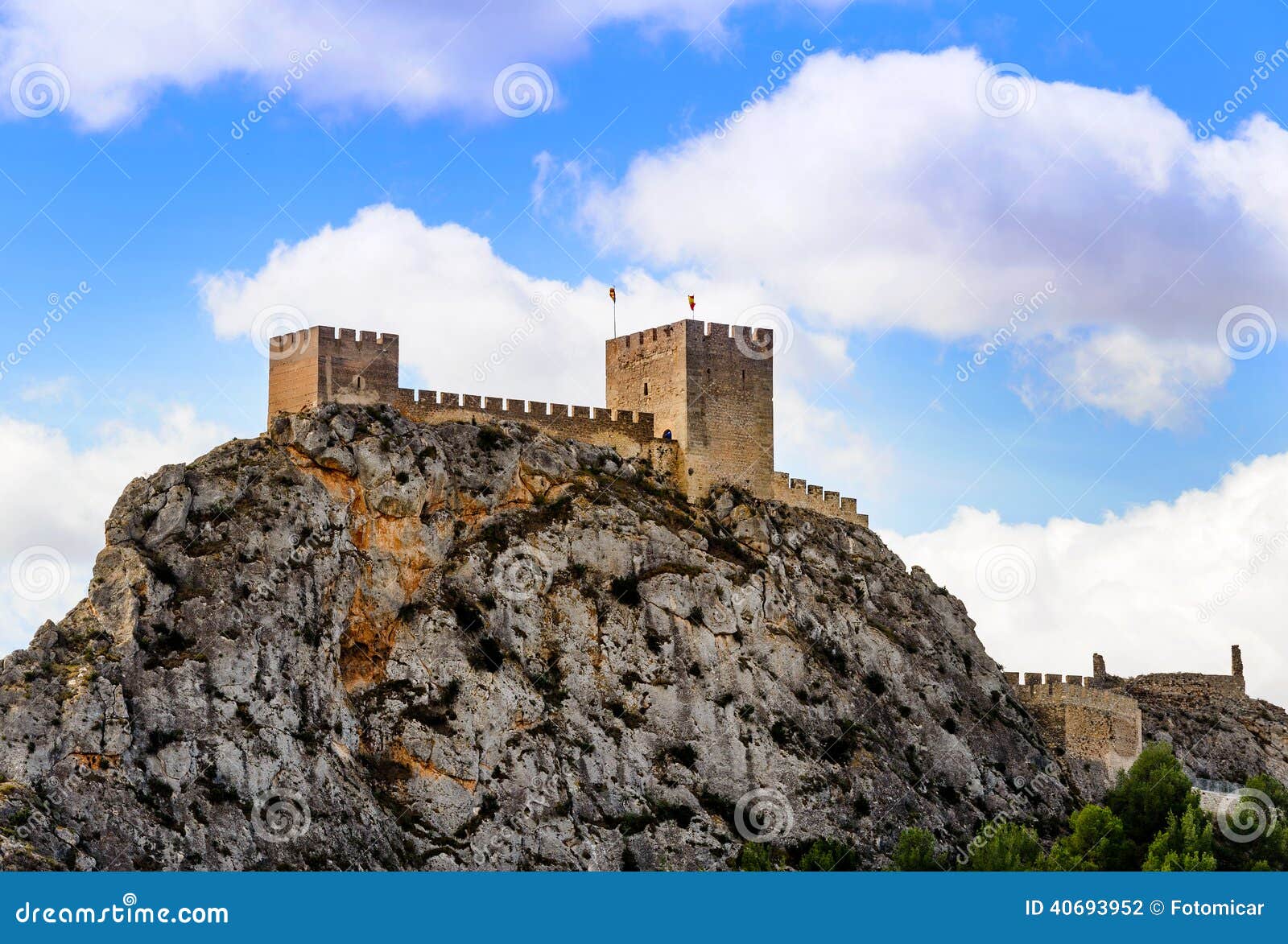 Sax Castle stock photo. Image of spain, alicante, copy - 40693952