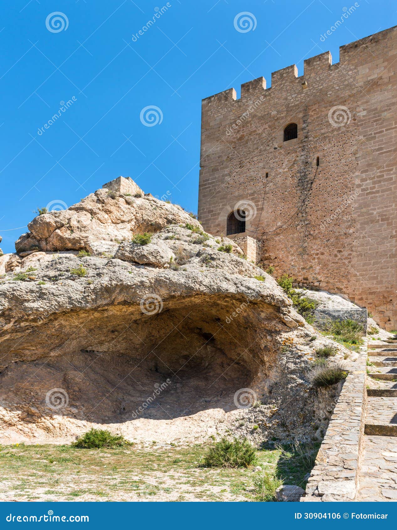 Sax Castle stock photo. Image of castle, century, alicante - 30904106