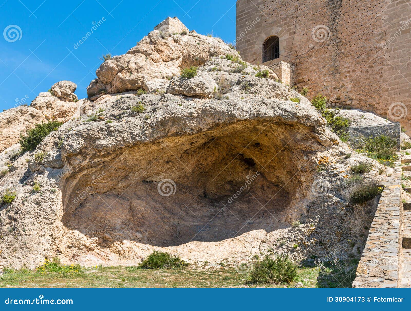 Sax Castle stock image. Image of sunny, province, destination - 30904173