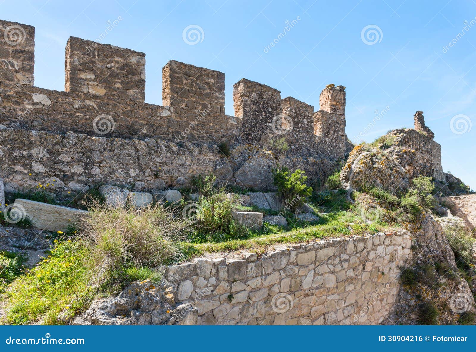 Sax Castle stock photo. Image of holidays, spain, sunny - 30904216