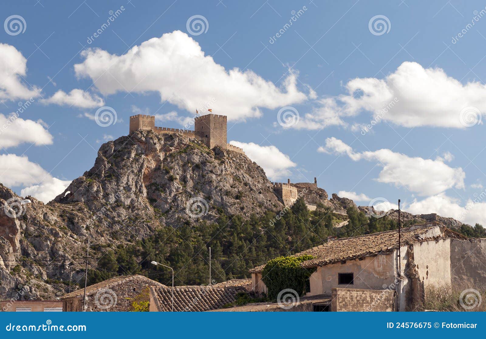 Sax Castle Spain stock image. Image of century, valencian - 24576675