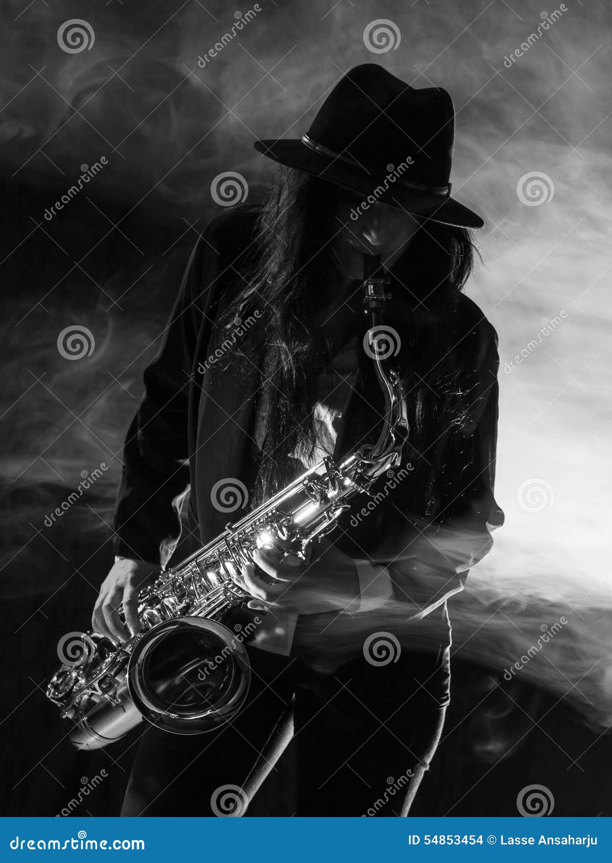 Sax Lady stock photo. Image of finger, musician, hand - 54853454