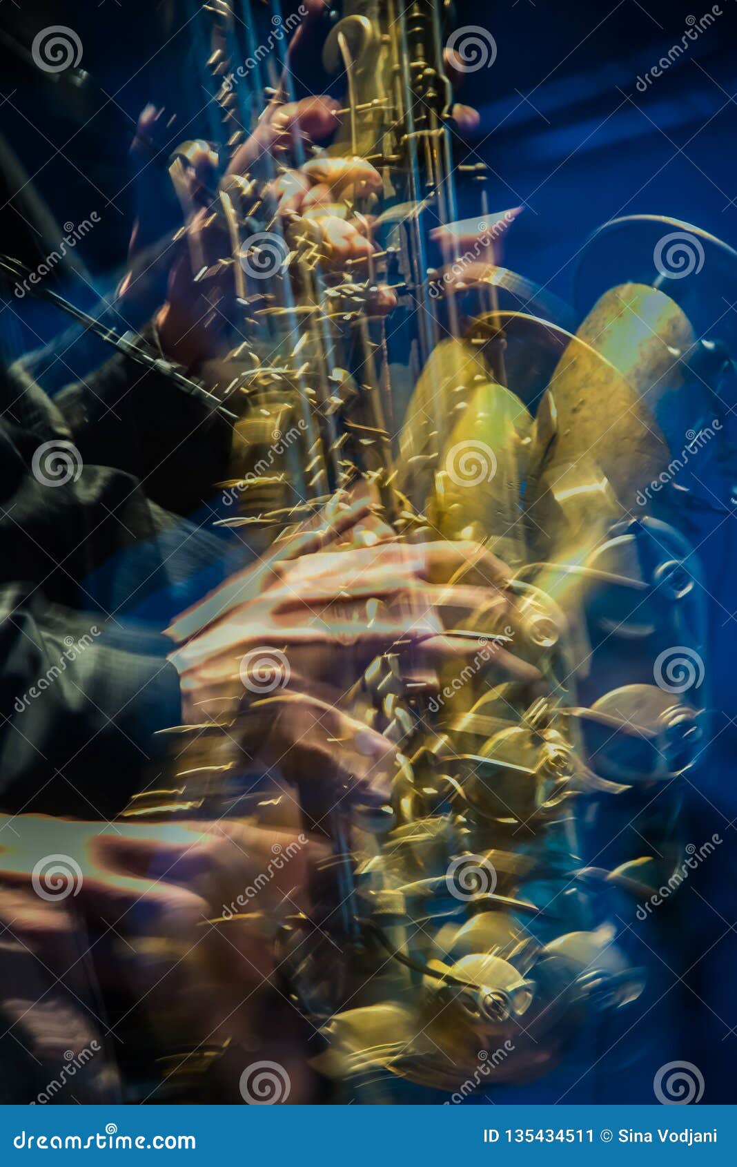 Yellow Sax Player Going Crazy Stock Image - Image of attractive ...