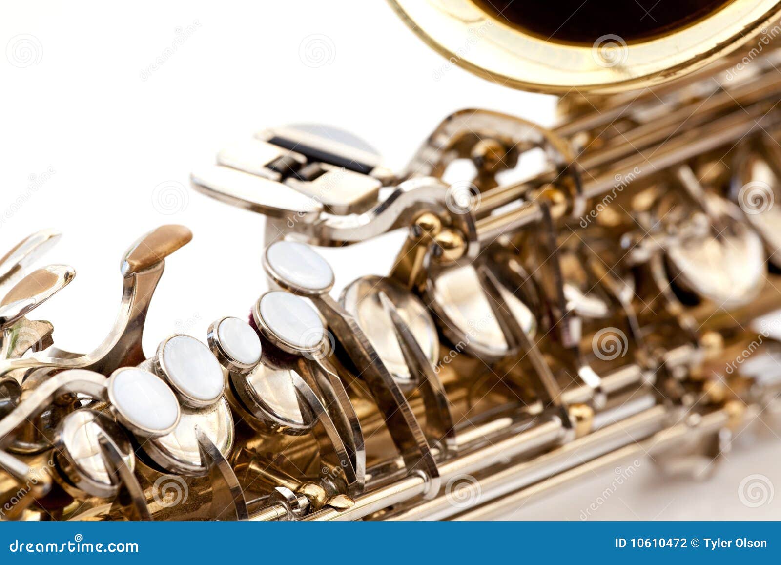 Saxaphone Detail stock photo. Image of button, sound - 10610472