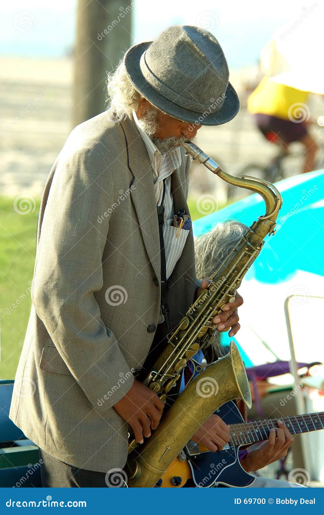 Saxaphone Man 1 stock photo. Image of elderly, entertainer - 69700