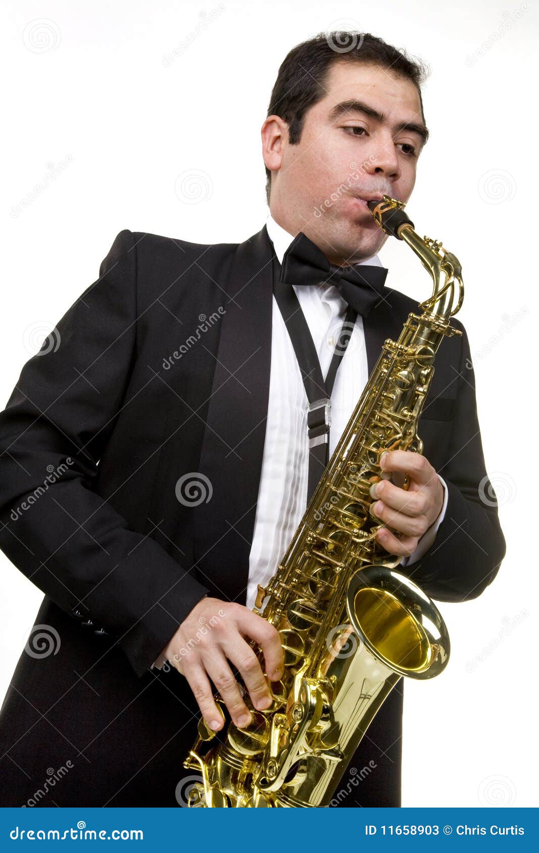 Saxaphone Player Playing stock image. Image of entertainer - 11658903
