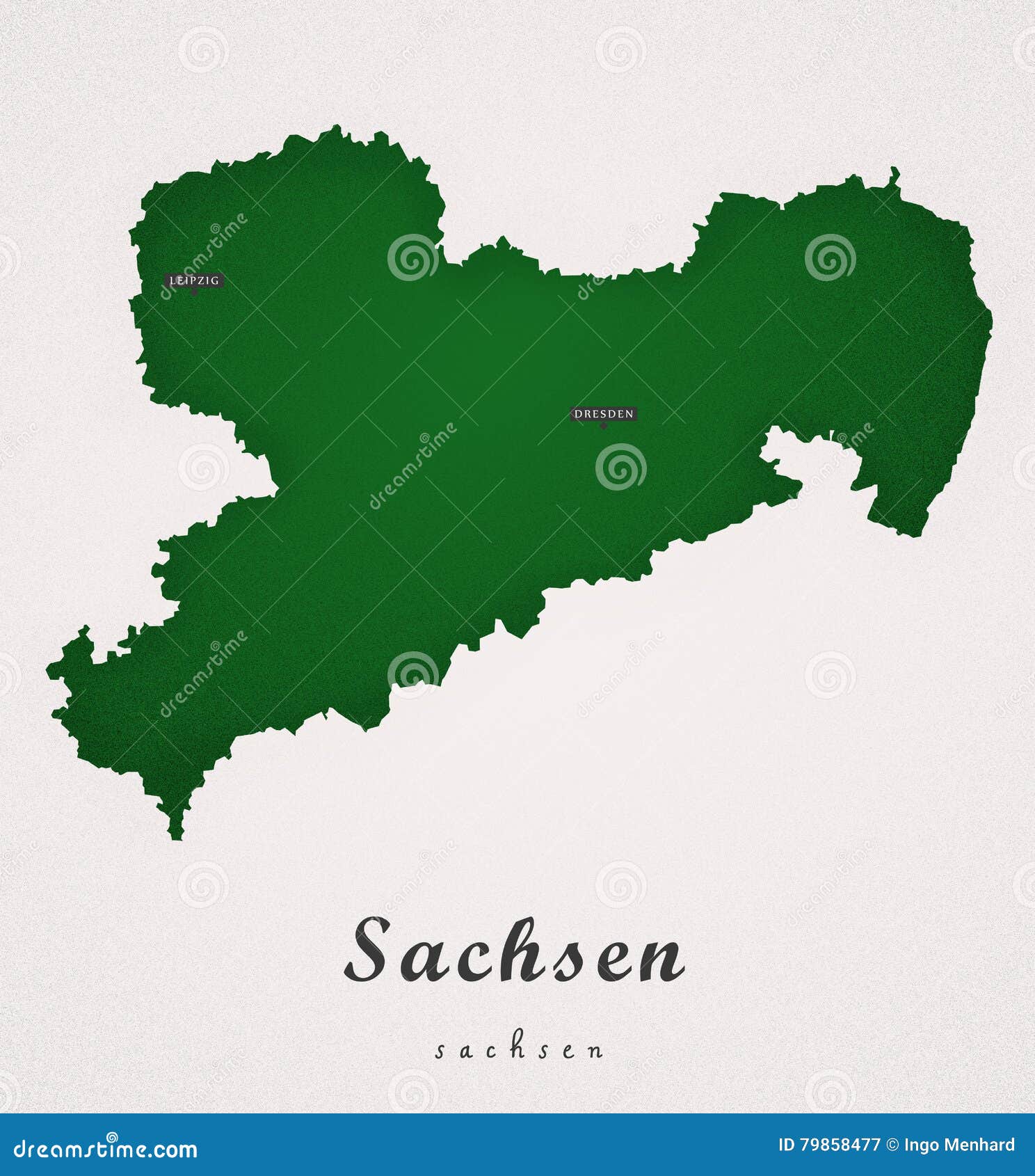 Saxe Allemagne Art Map illustration stock. Illustration du allemagne ...