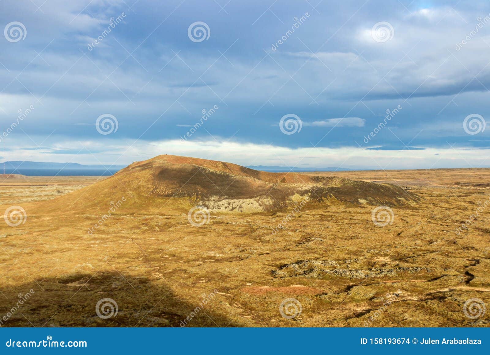 The Saxholl Crater in Iceland Stock Photo - Image of green, scenery ...