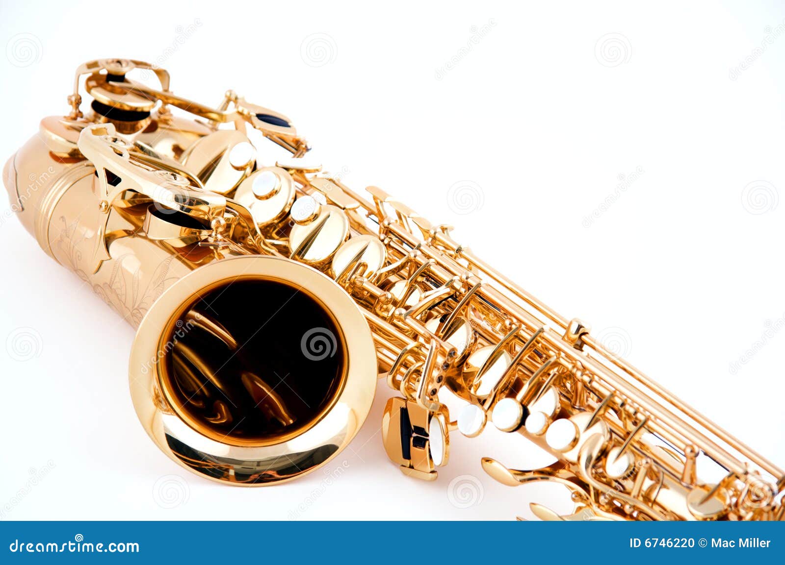 Saxofone Do Ouro Isolado No Branco Foto de Stock - Imagem de escutar ...