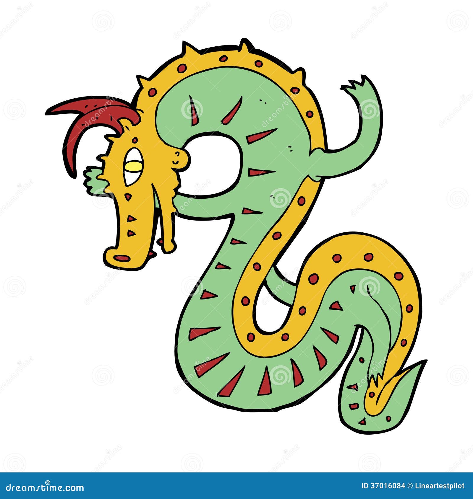 Saxon dragon cartoon stock vector. Illustration of dragon - 37016084