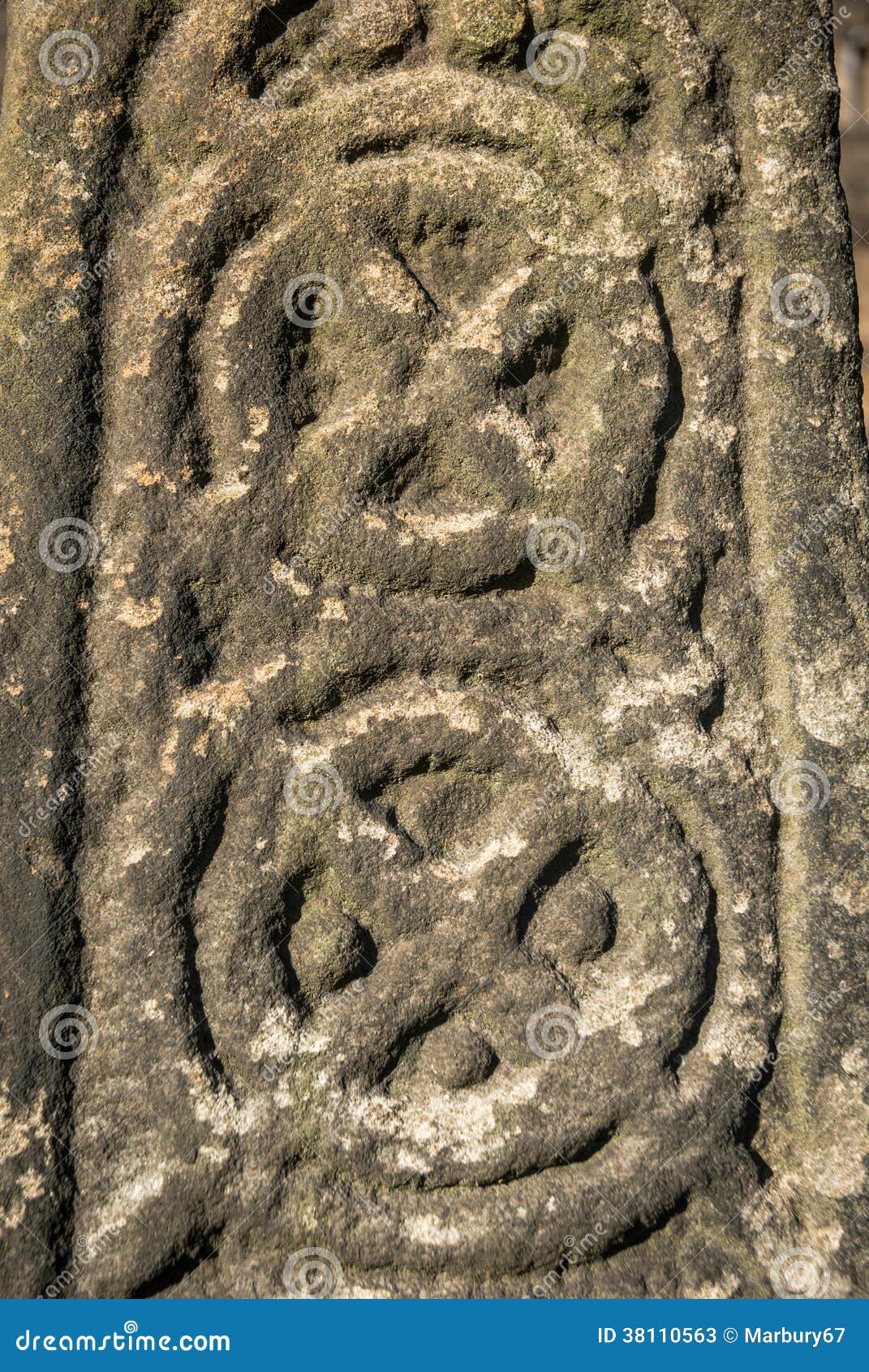 Saxon Stone Carving stock image. Image of stone, cross - 38110563