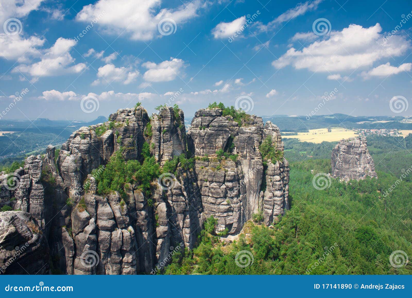 Saxon Switzerland National Park Stock Photo - Image of mountains, blue ...