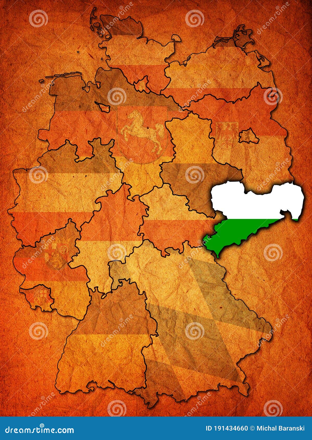 Saxony and Other German Provinces(states Stock Photo - Image of saxony ...