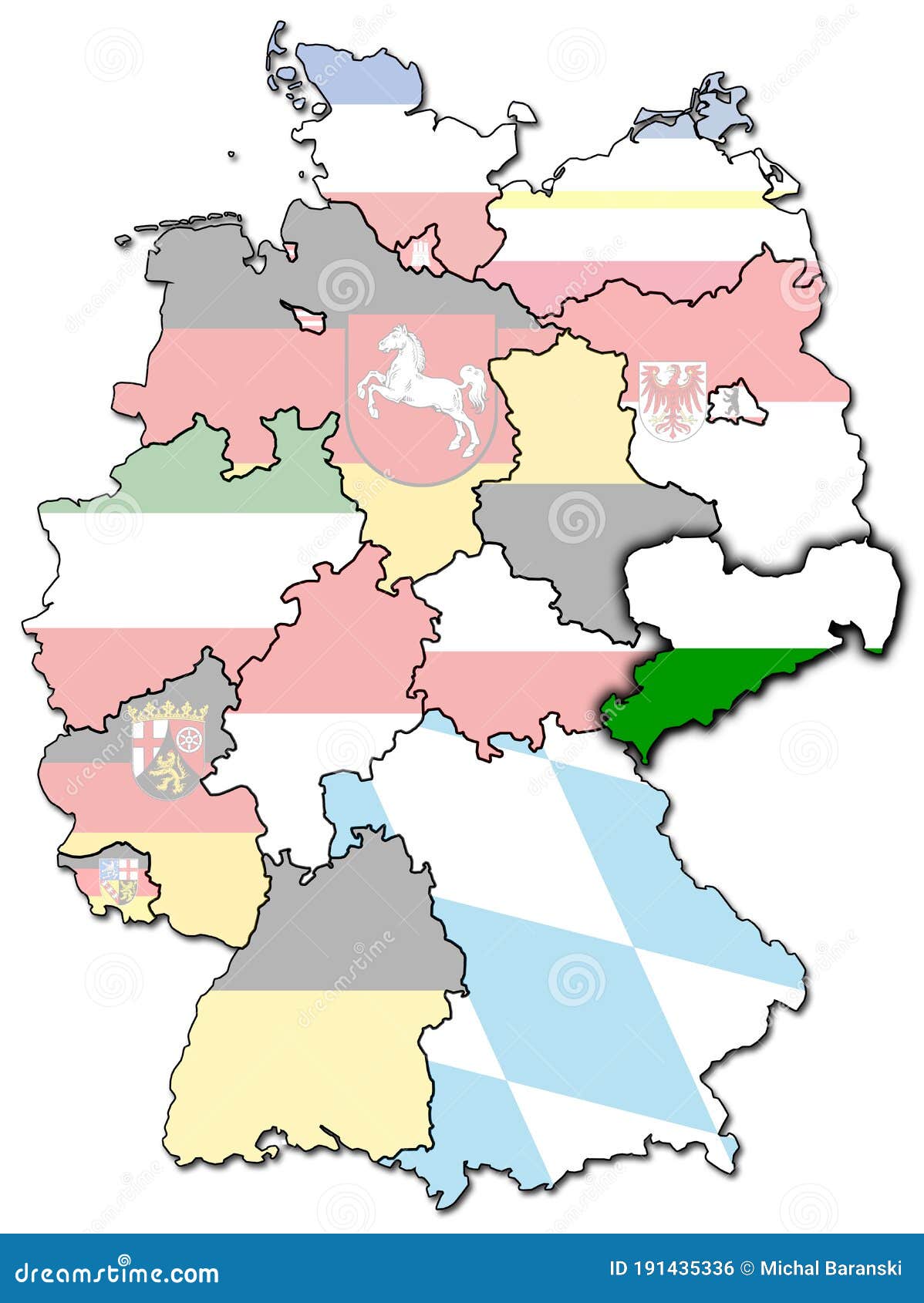 Saxony and Other German Provinces(states Stock Illustration ...