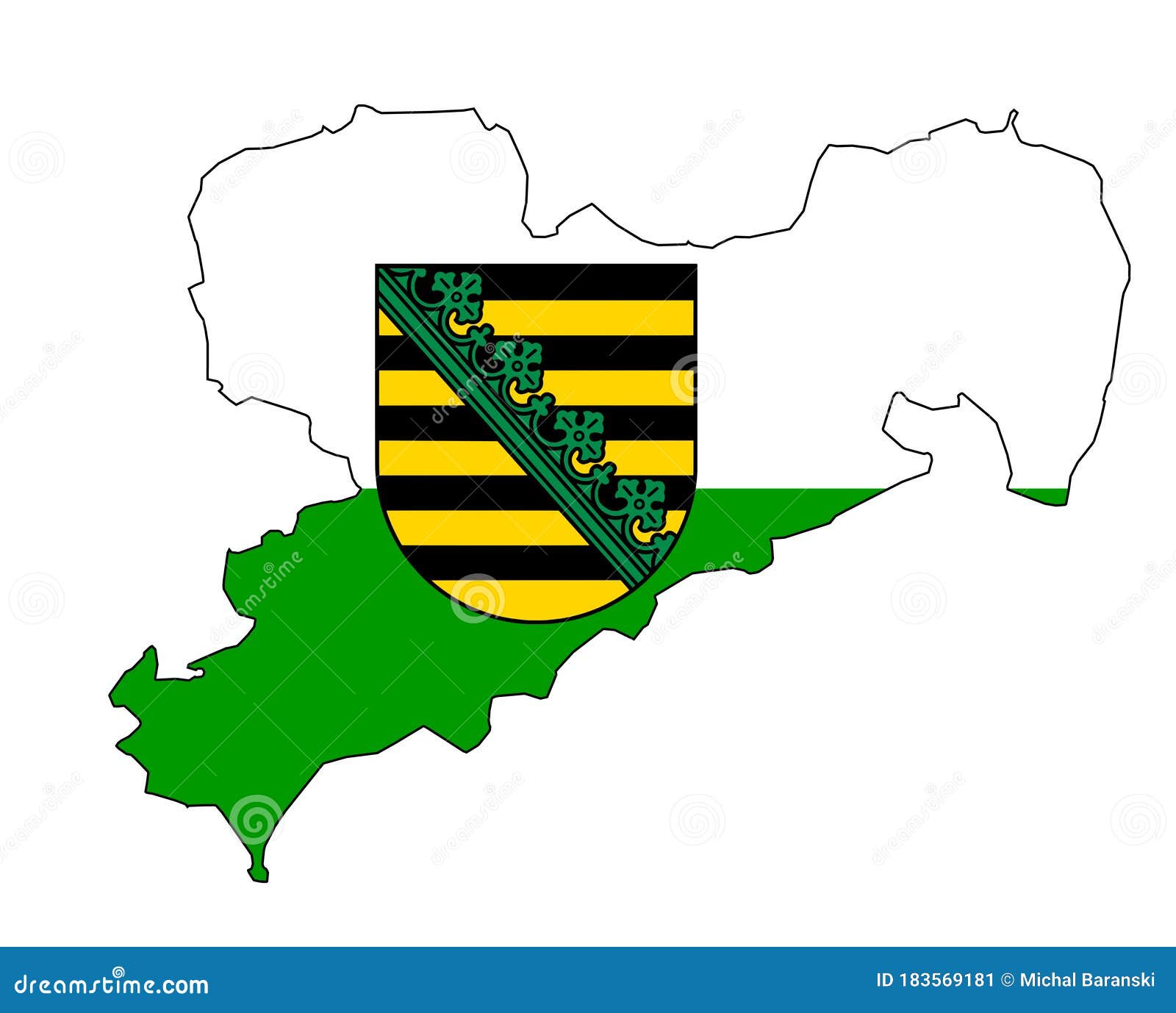 Saxony region map stock illustration. Illustration of symbol - 183569181