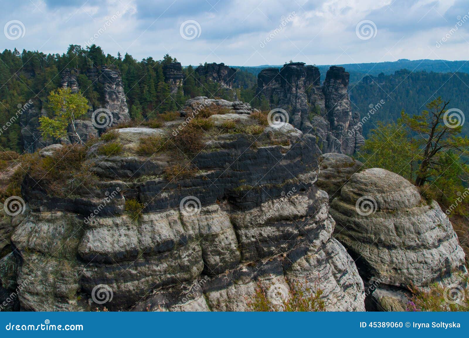 Saxony rocks, Germany. stock photo. Image of forest, inspiring - 45389060