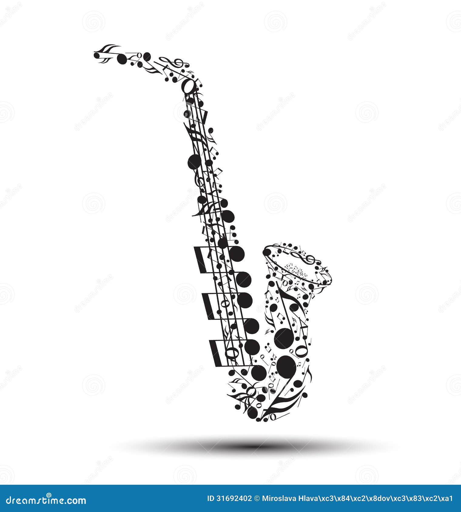 Saxophon vektor abbildung. Illustration von hintergrund - 31692402