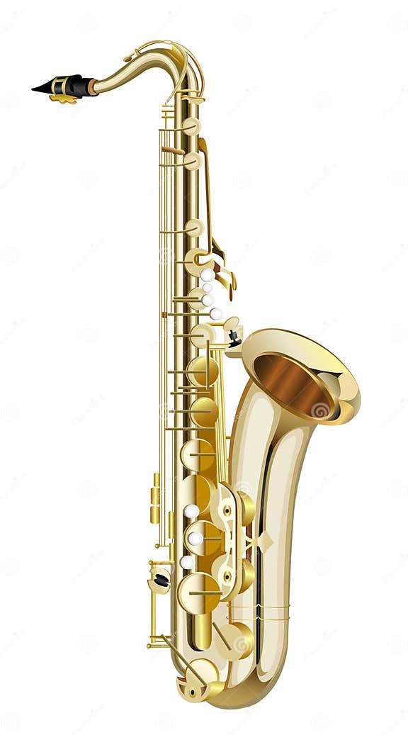 Saxophone stock vector. Illustration of instrument, ensemble - 12591513