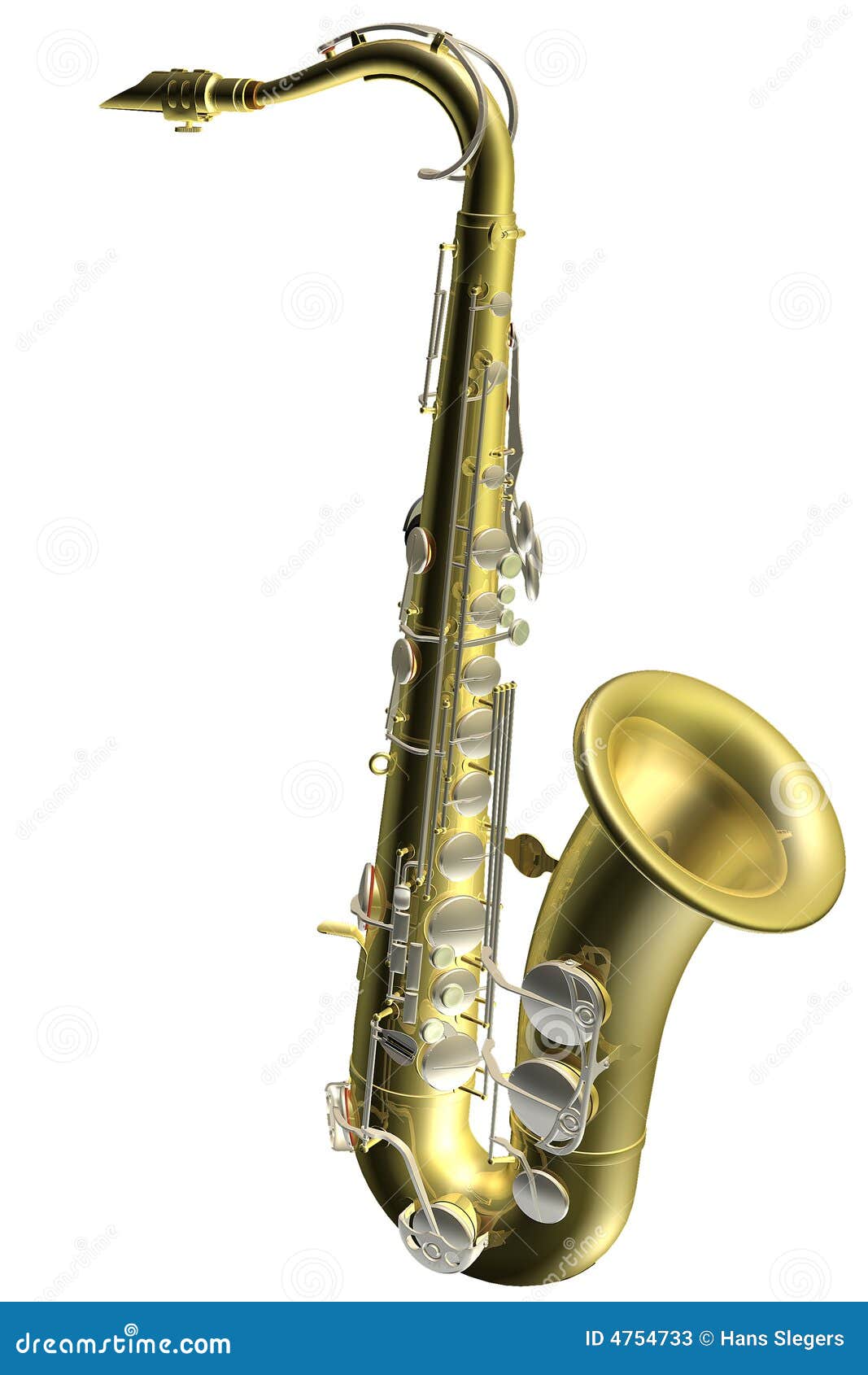 Saxophone 3d illustration stock illustration. Illustration of stand ...