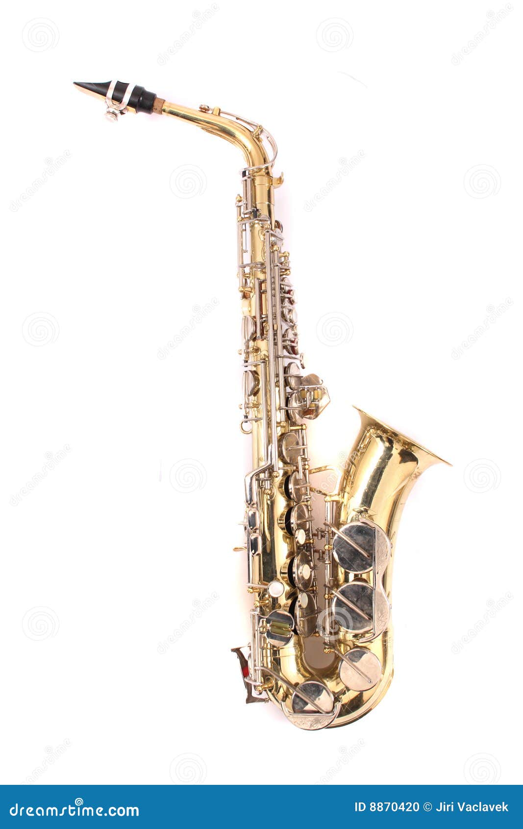 Saxophone photo stock. Image du fond, remarque, bande - 8870420