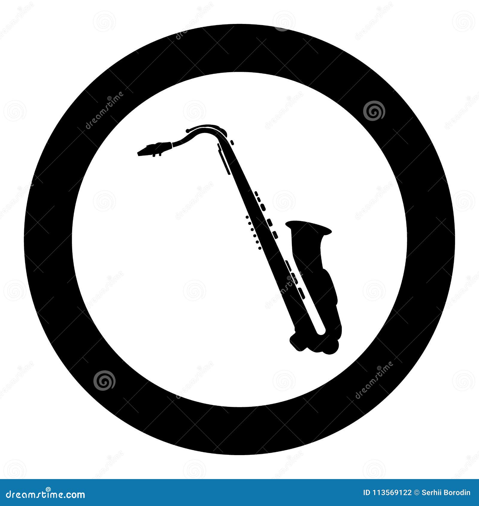 Saxophone Black Icon Cartoon Vector | CartoonDealer.com #79869229