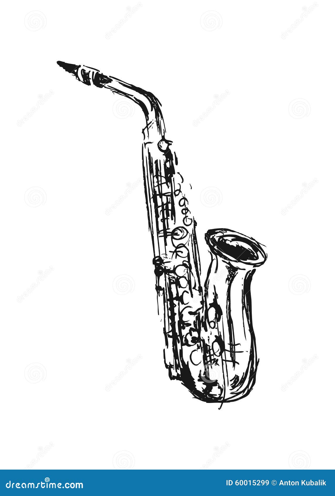 Saxophone De Croquis De Main Illustration de Vecteur - Illustration du ...