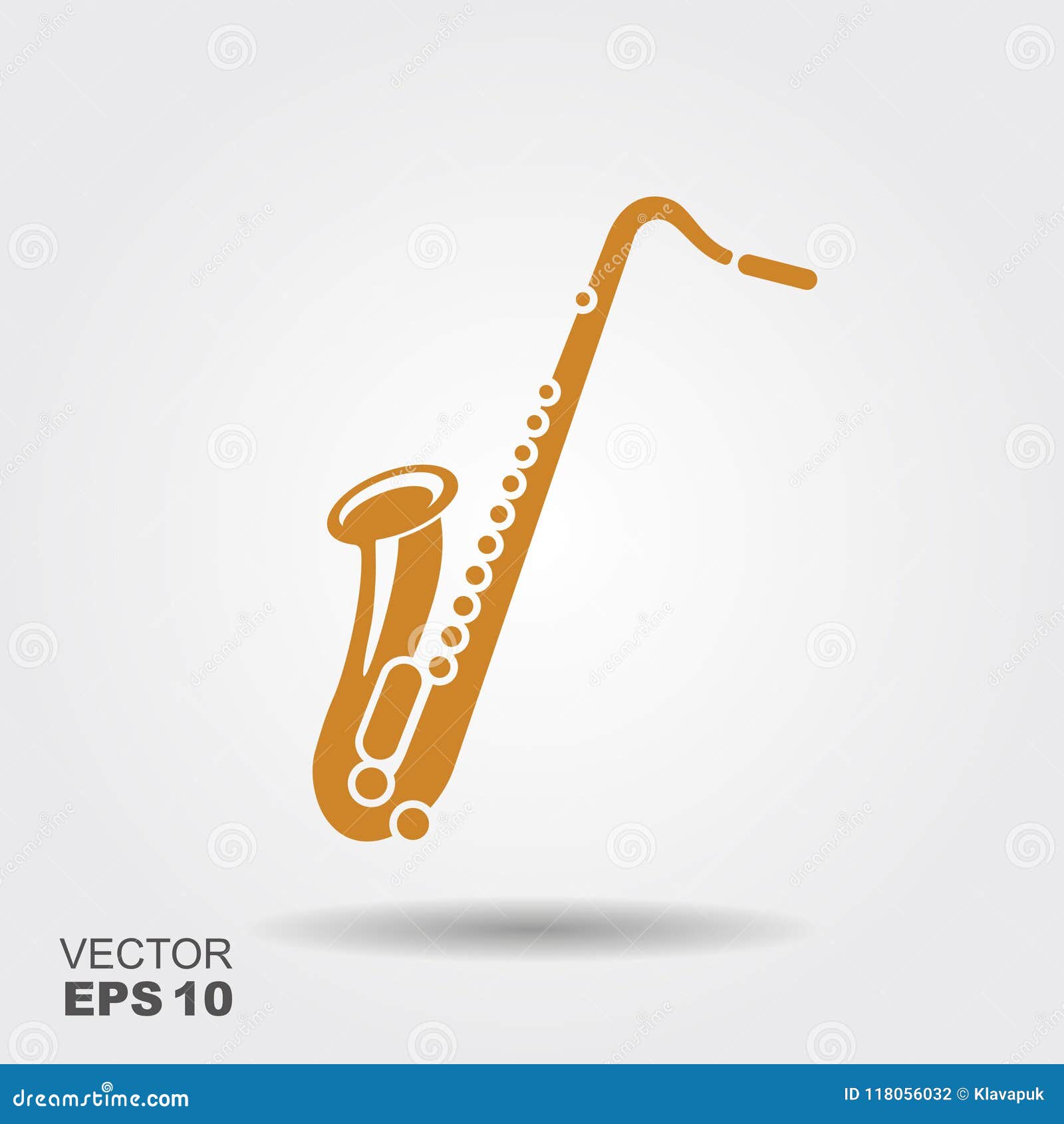 Saxophone icon sign stock vector. Illustration of design - 118056032