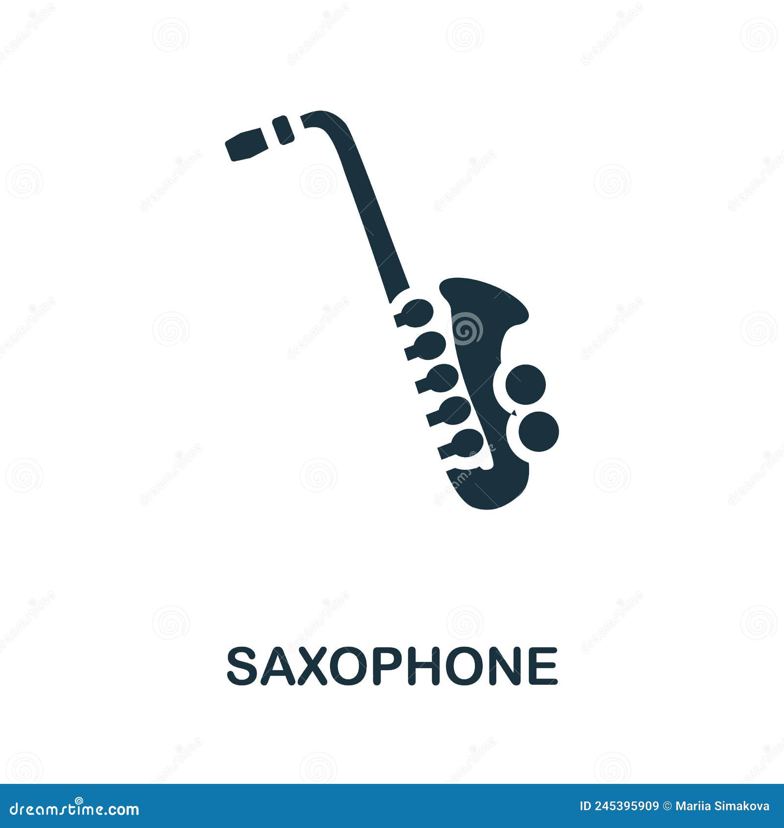 Saxophone Icon. Simple Element from Musical Instruments Collection ...