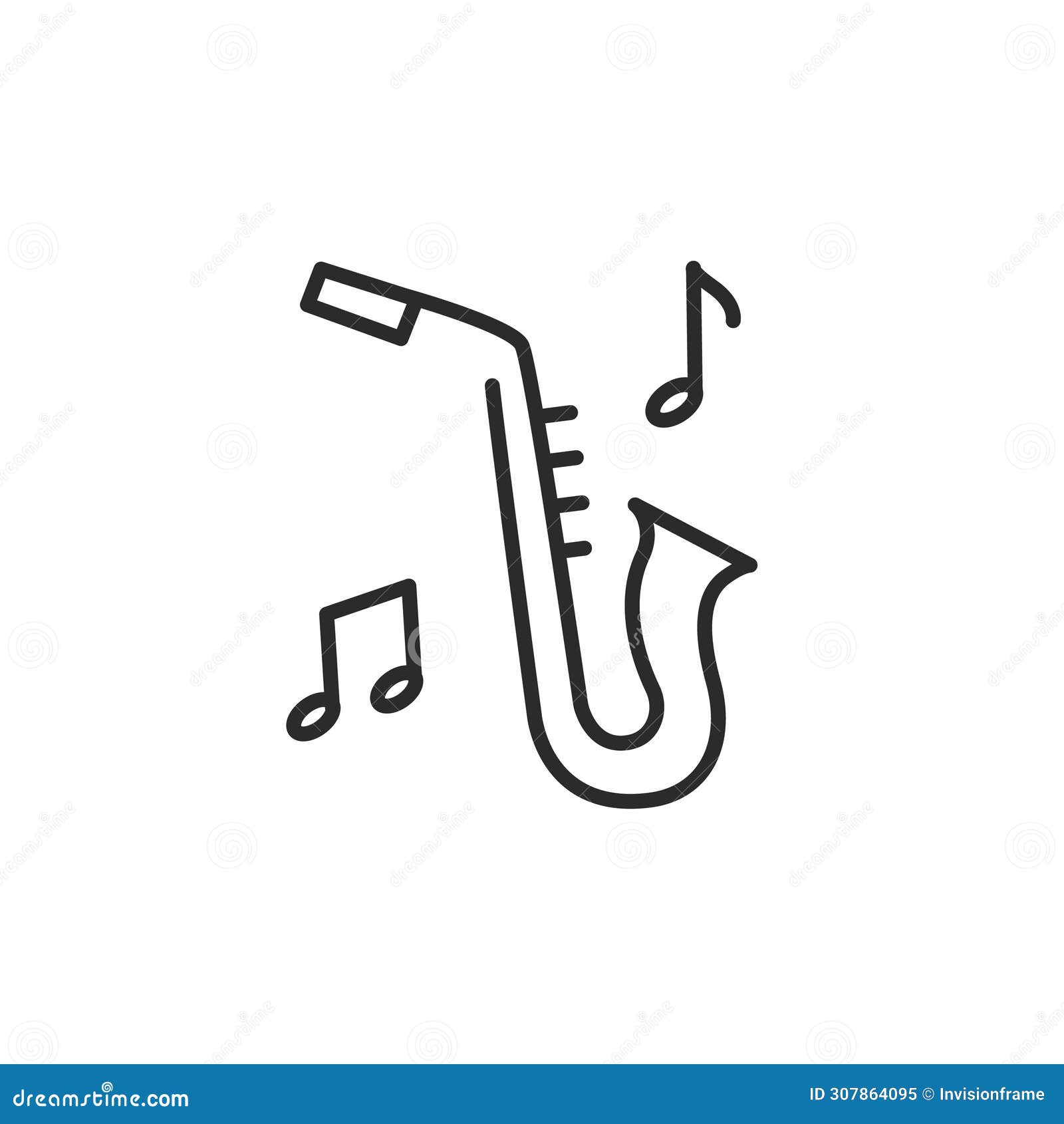 Saxophone icon stock vector. Illustration of artistic - 307864095