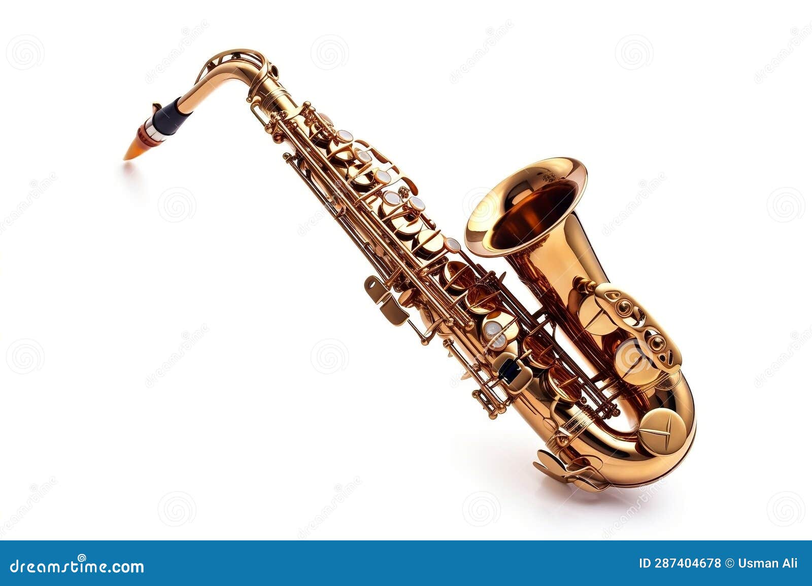 Saxophone Isolated on a Transparent Background. AI Stock Illustration ...