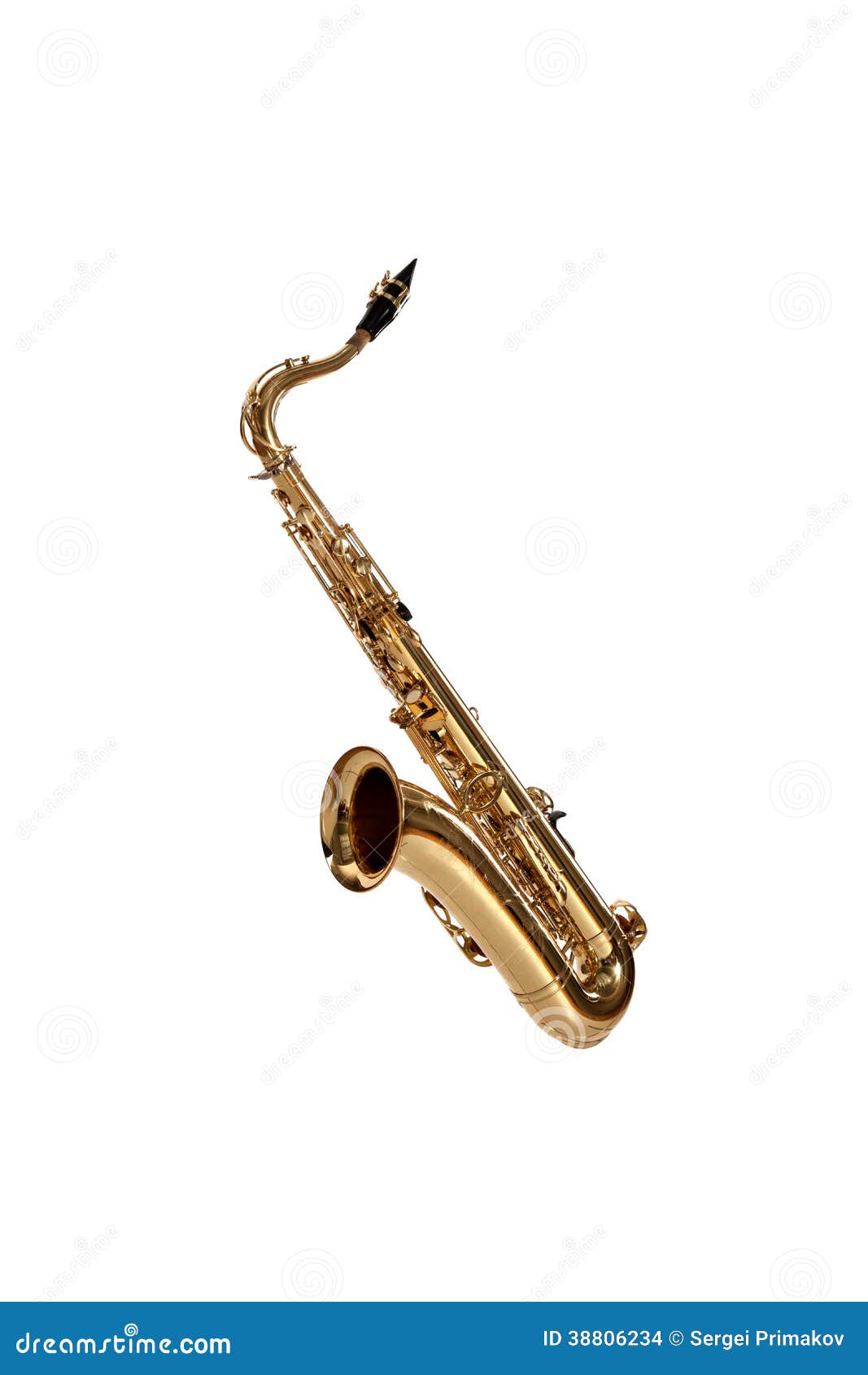 Saxophone isolated stock photo. Image of metal, keys - 38806234