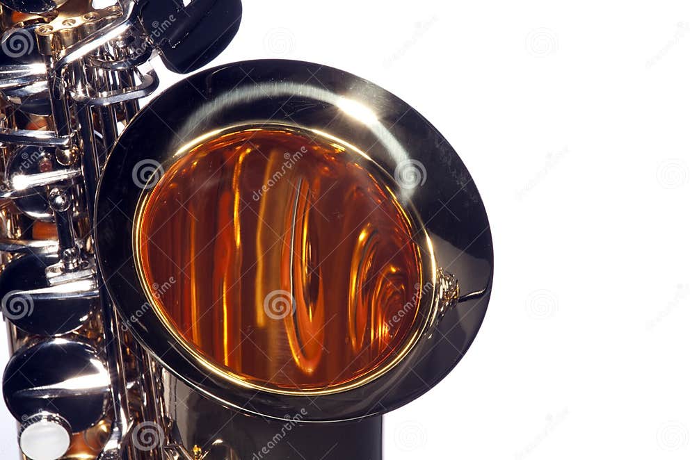 Saxophone Isolated on White Stock Image - Image of horizontal, jazz ...