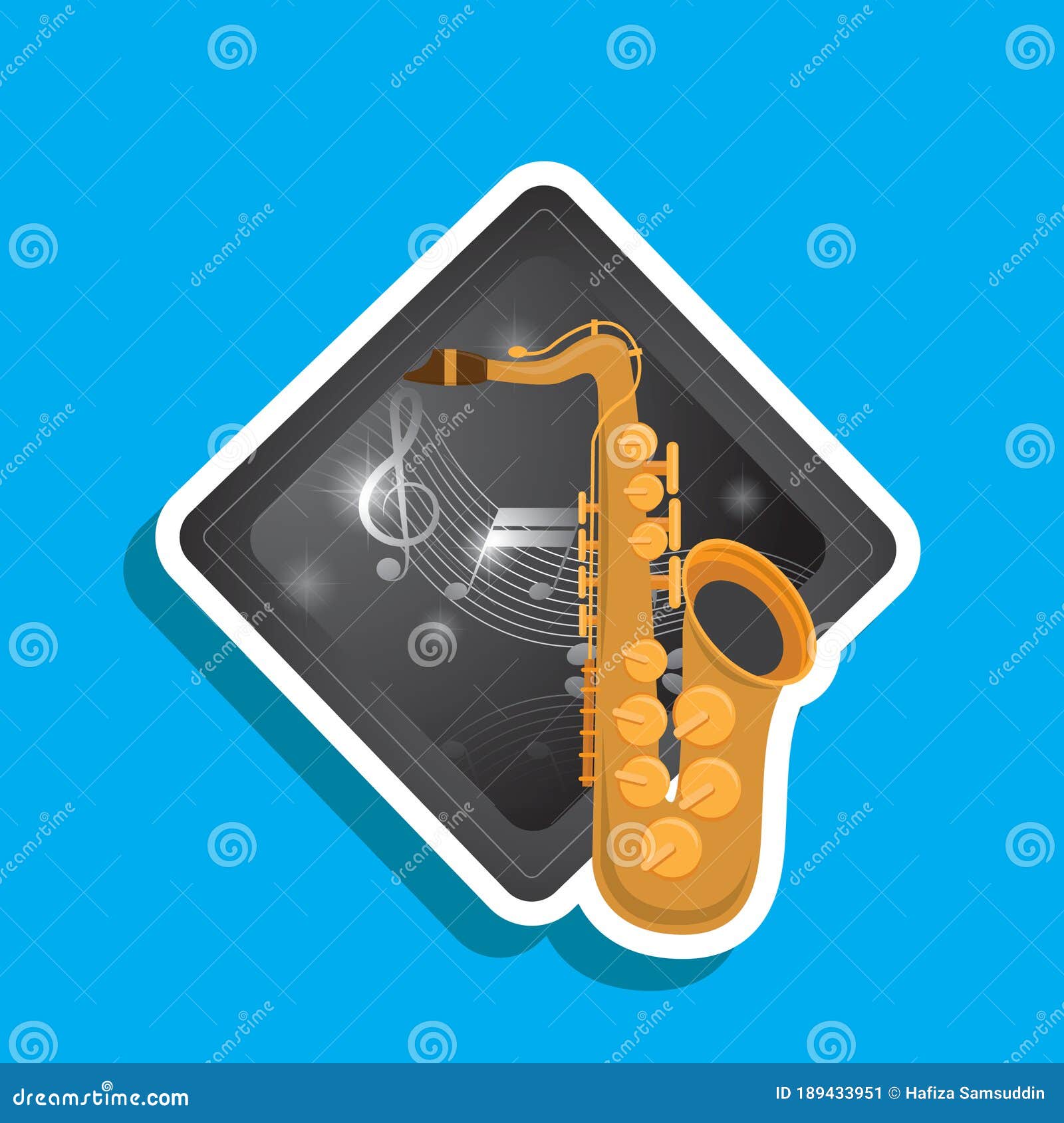 Saxophone Label Stock Illustrations – 701 Saxophone Label Stock ...