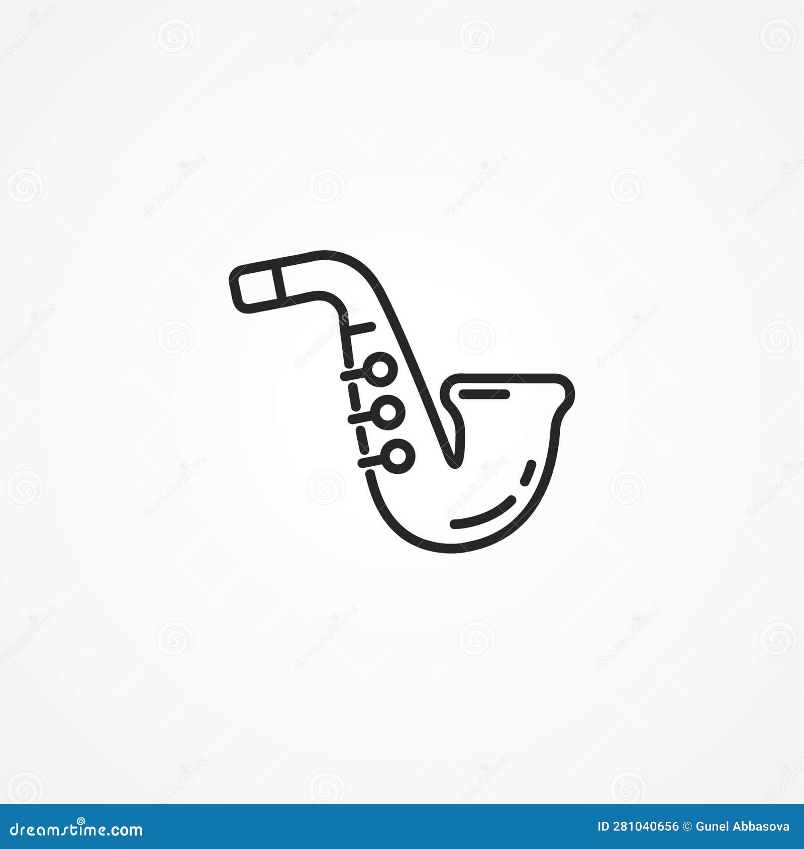 Saxophone One Line Art. Continuous Line Drawing Of Musical, Melody ...