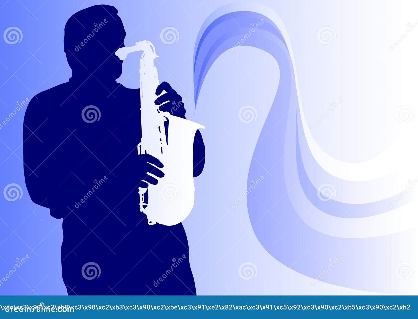 Saxophone man stock vector. Illustration of fashion, melody - 10353675