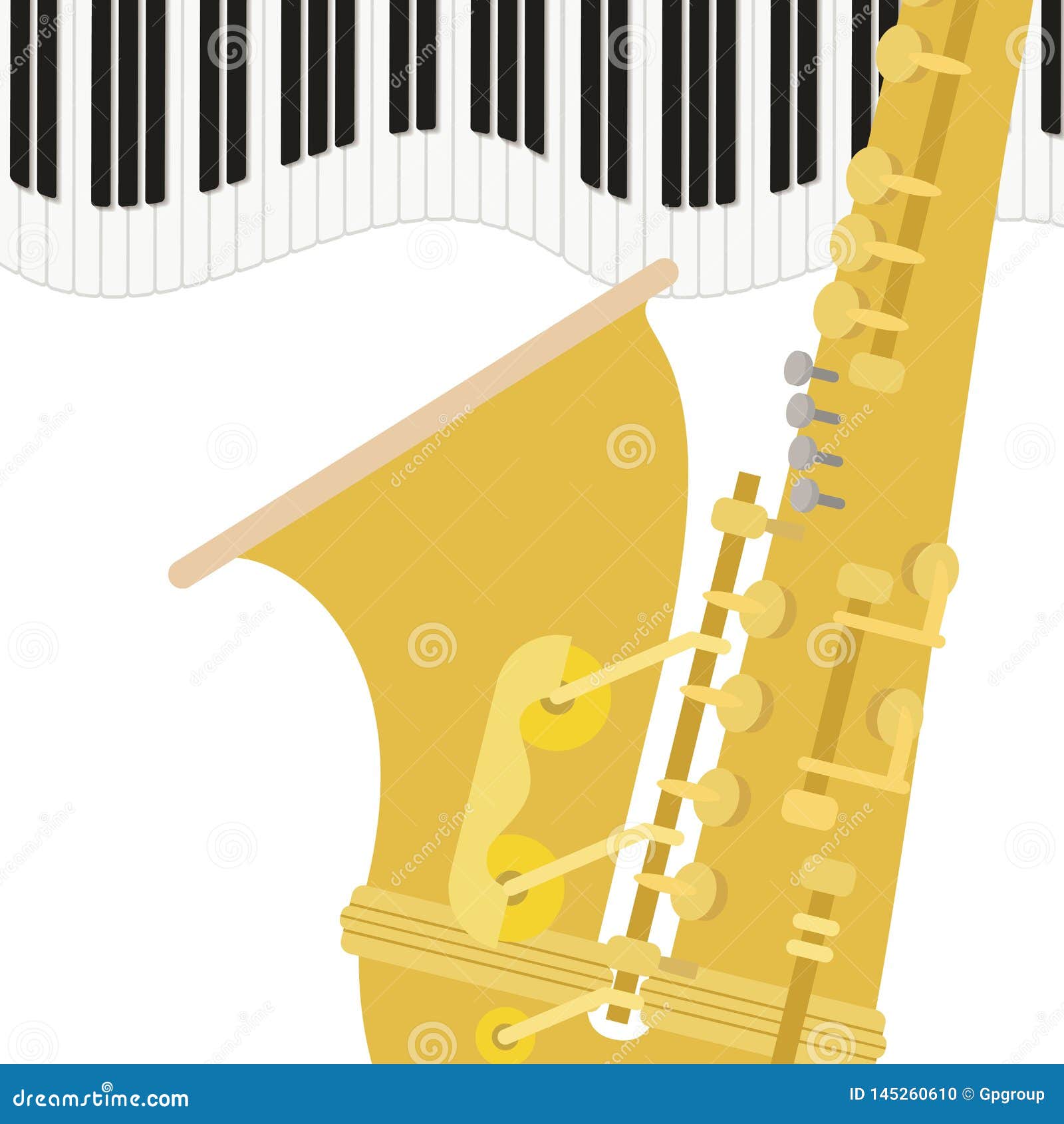 Saxophone Musical Instrument Pattern Stock Vector - Illustration of ...