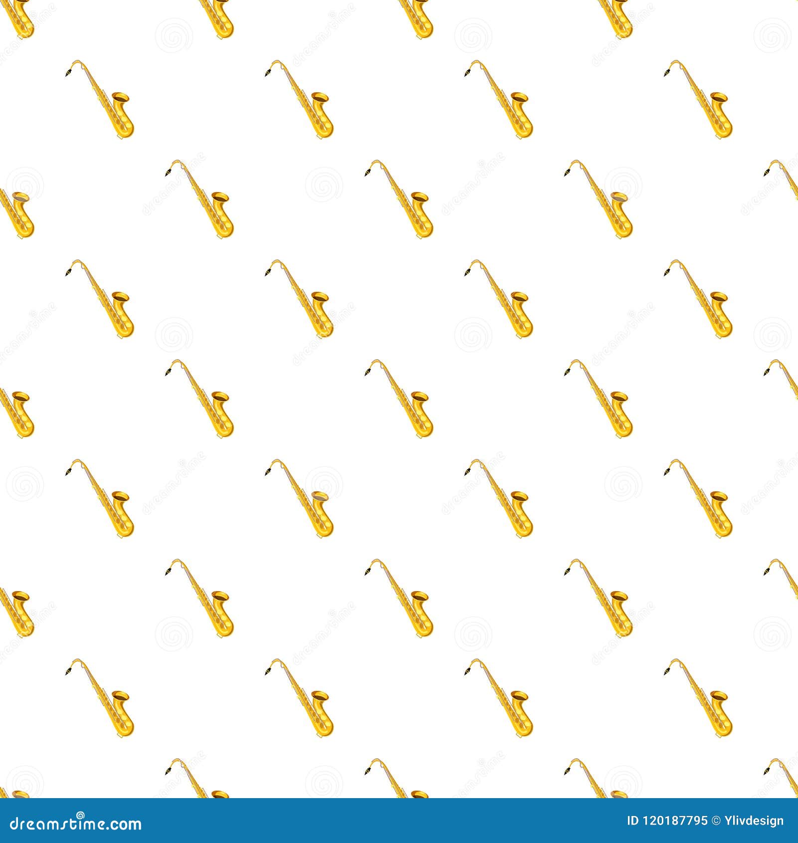 Saxophone pattern stock vector. Illustration of melody - 120187795