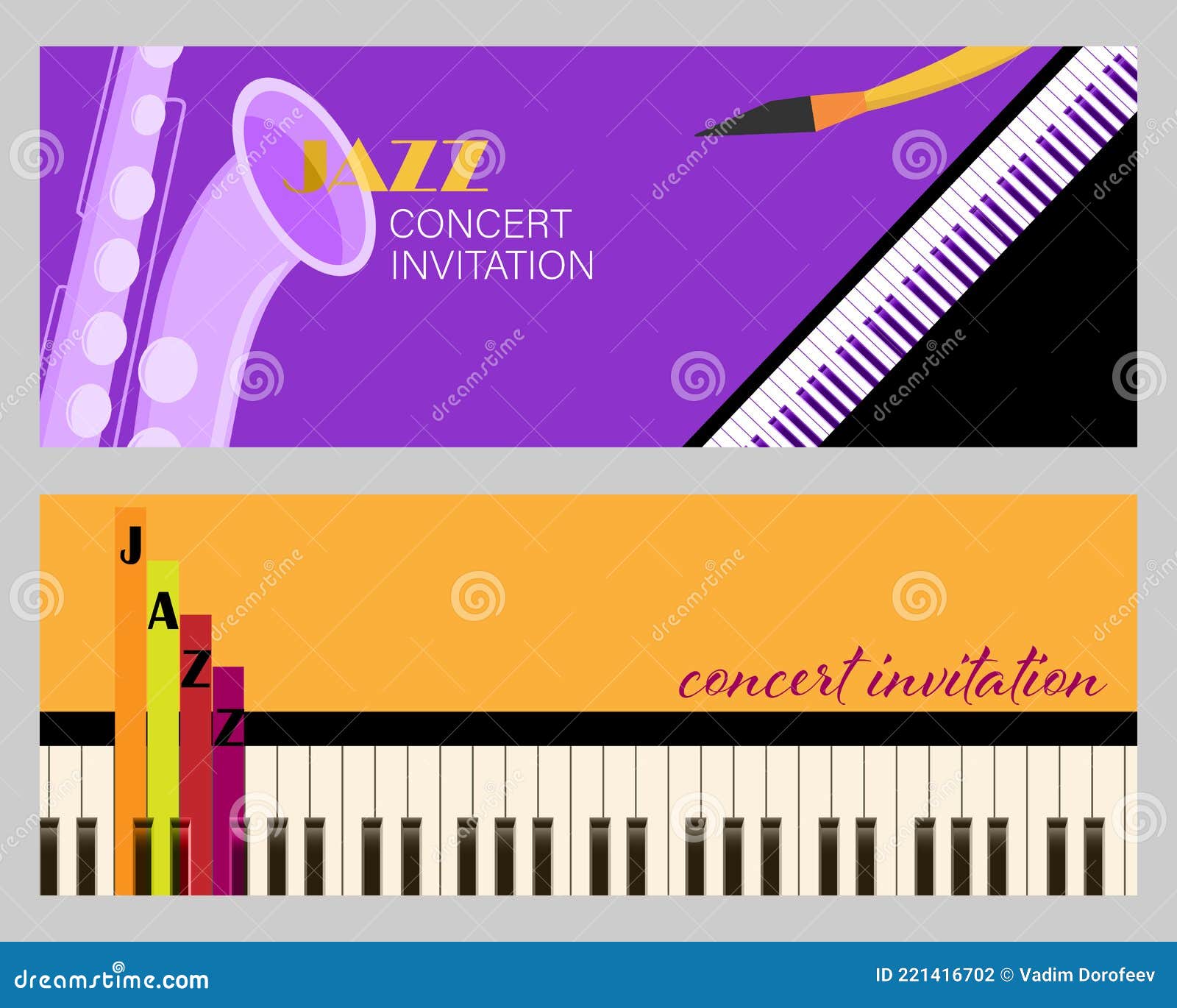 Saxophone and Piano Composition. Vector Illustration. Concept for ...