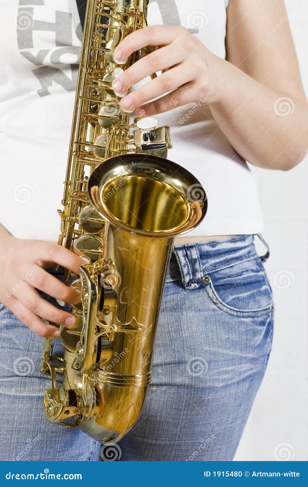 Saxophone player stock photo. Image of girl, entertainment - 1915480