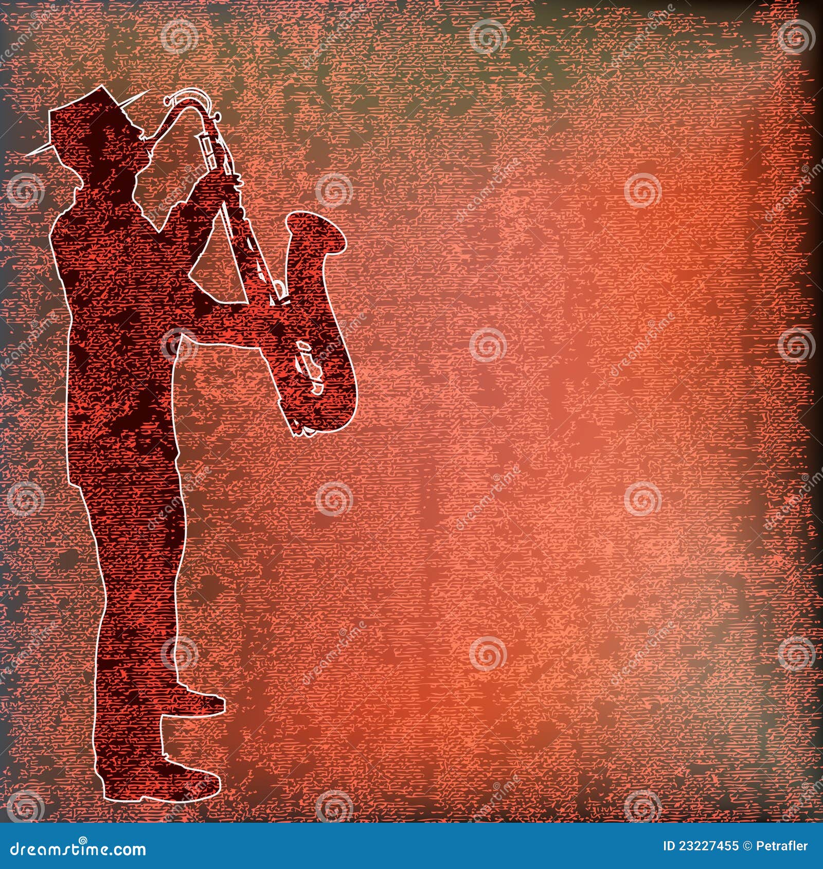 Saxophone Player Vector Silhouette Illustration. Music Man Play Wind ...