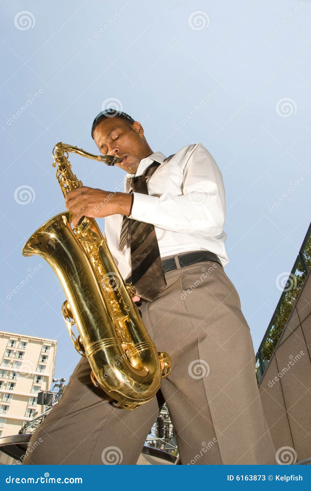 Saxophone Player stock image. Image of performer, suit - 6163873
