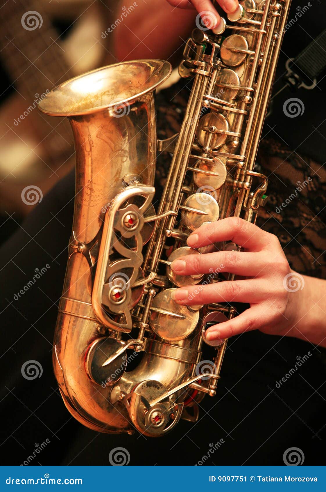 Saxophone player stock image. Image of detail, loudly - 9097751