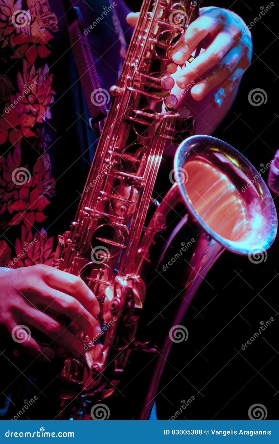 Saxophone Player in Live Perfomance Stock Photo - Image of concerting ...